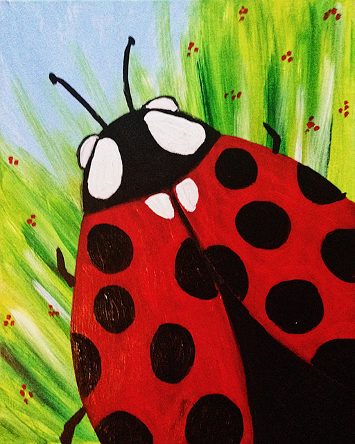Ladybug Love - Pinot's Palette Painting