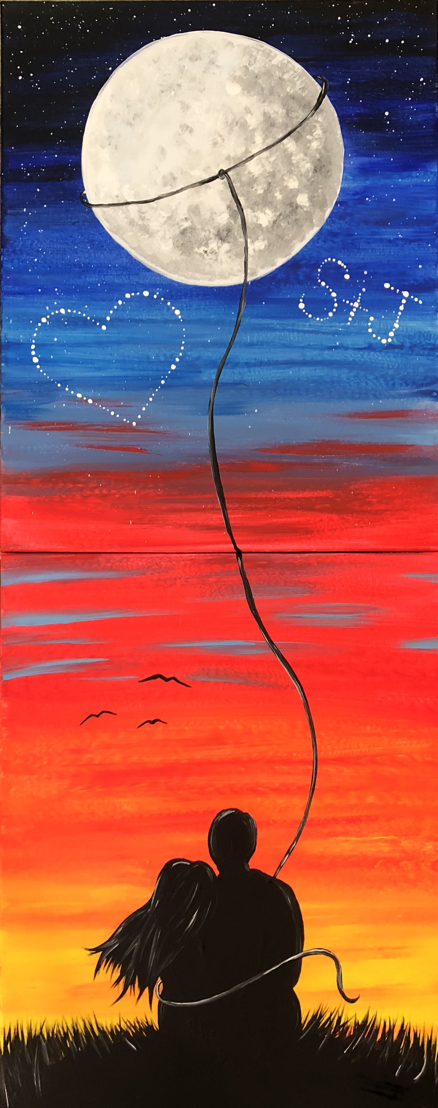 Lasso the Moon - Pinot's Palette Painting