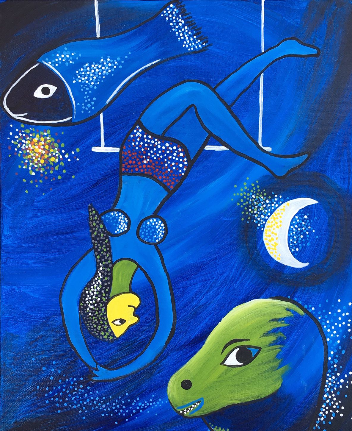 Le Cirque Bleu - Pinot's Palette Painting