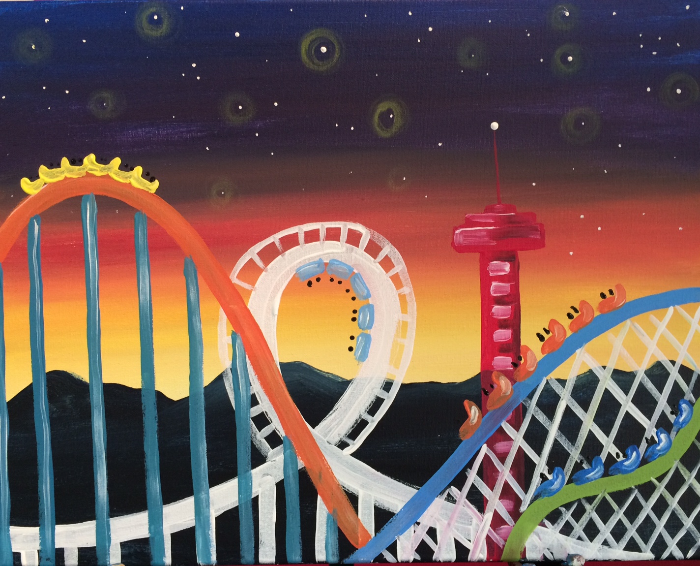 Magic Mountain Twilight - Pinot's Palette Painting