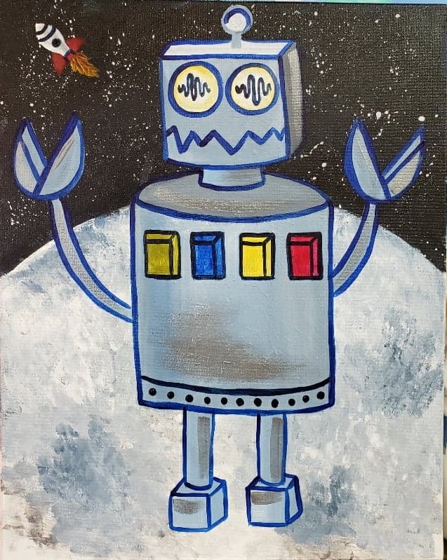 Mister Roboto - Pinot's Palette Painting