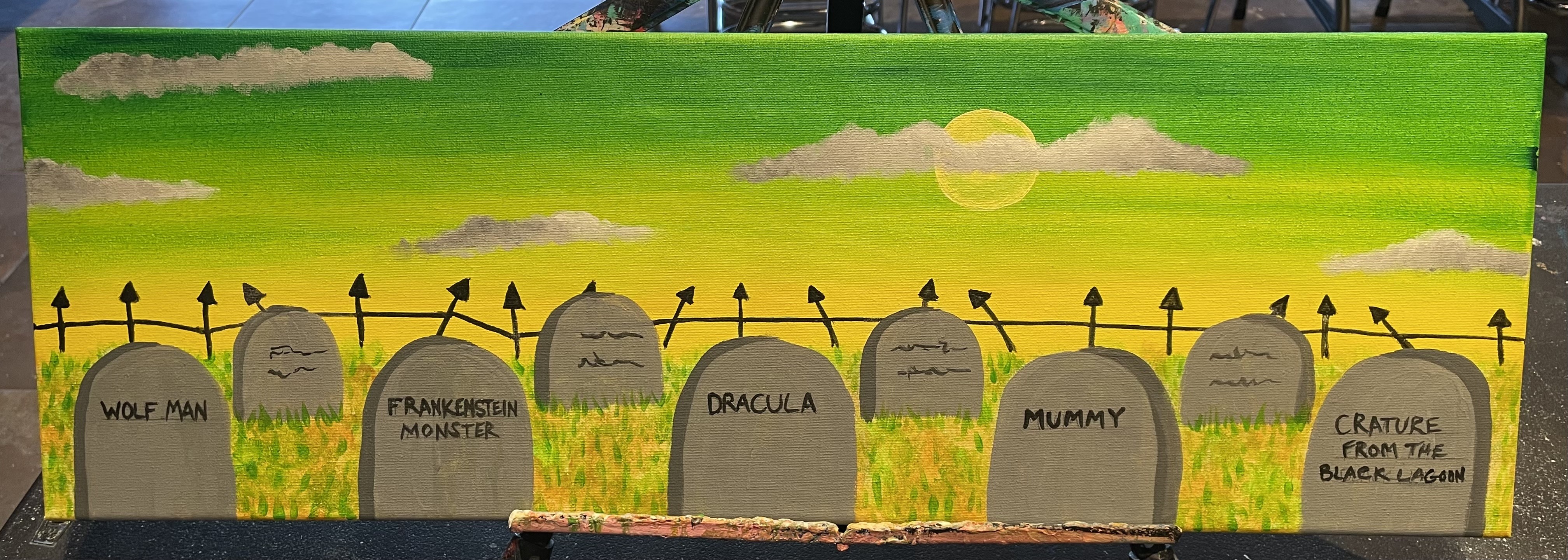 Monster Cemetery - Pinot's Palette Painting