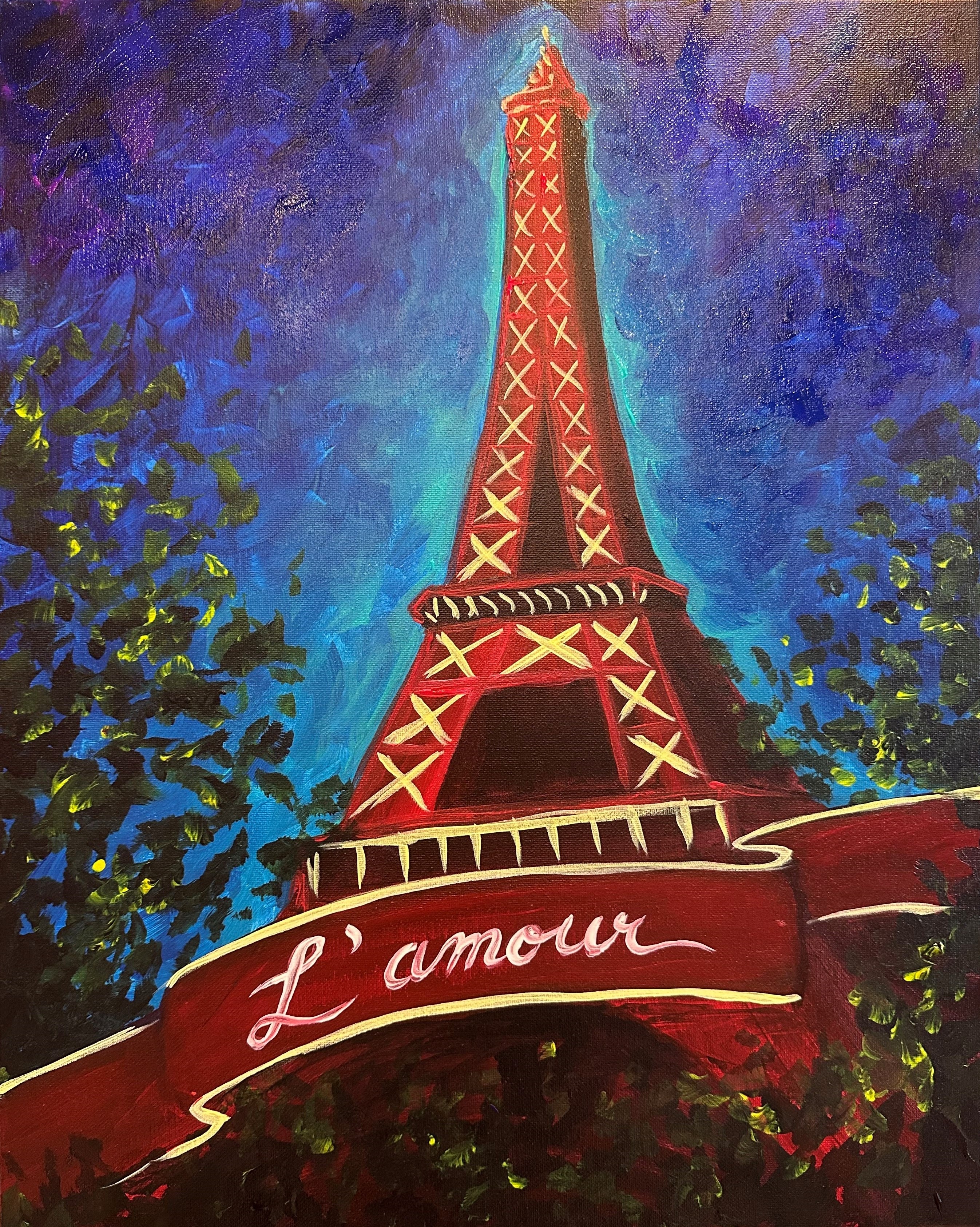 Moulin Rouge Night at Zola! - Pinot's Palette Painting