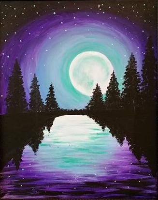 Mystic Lake - Pinot's Palette Painting