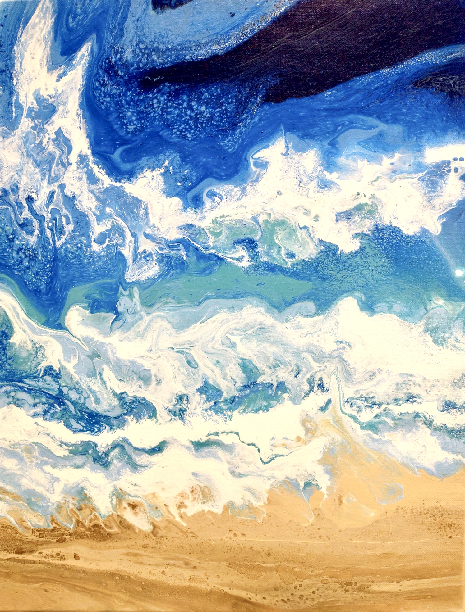 Ocean Pour - Pinot's Palette Painting