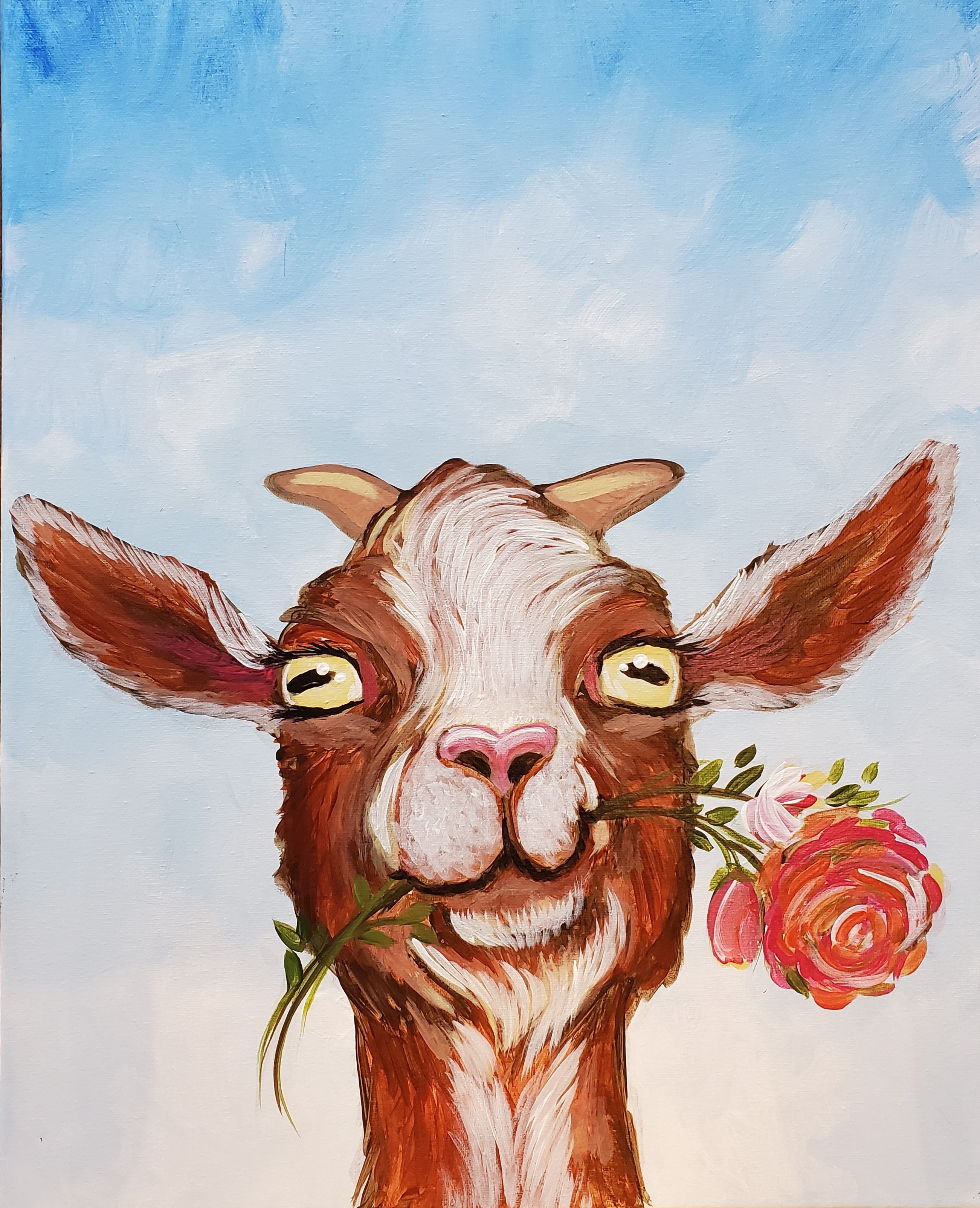 Oh My Goat - Pinot's Palette Painting