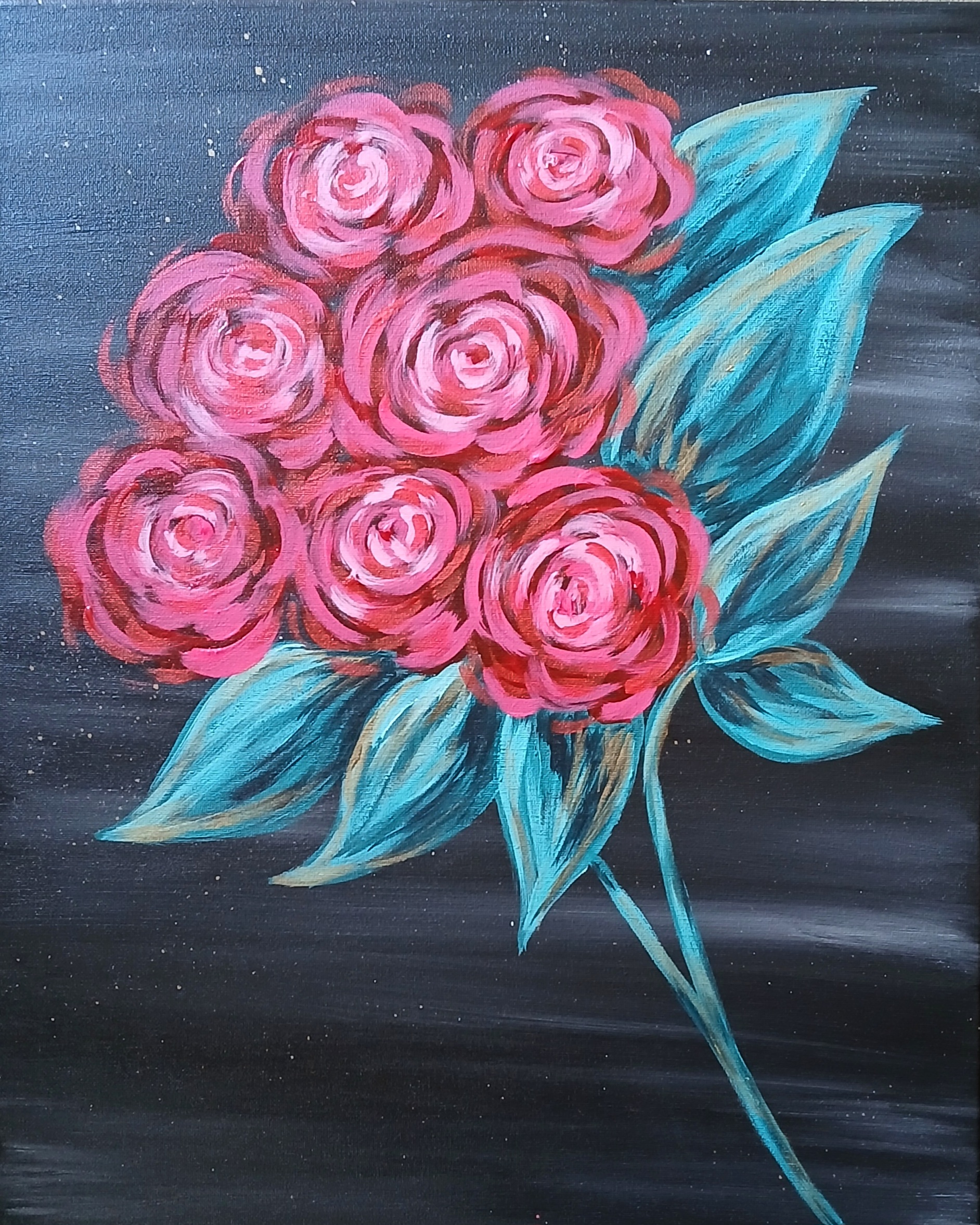 Paint Yourself Roses - Pinot's Palette Painting