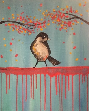 Painted Perch - Pinot's Palette Painting