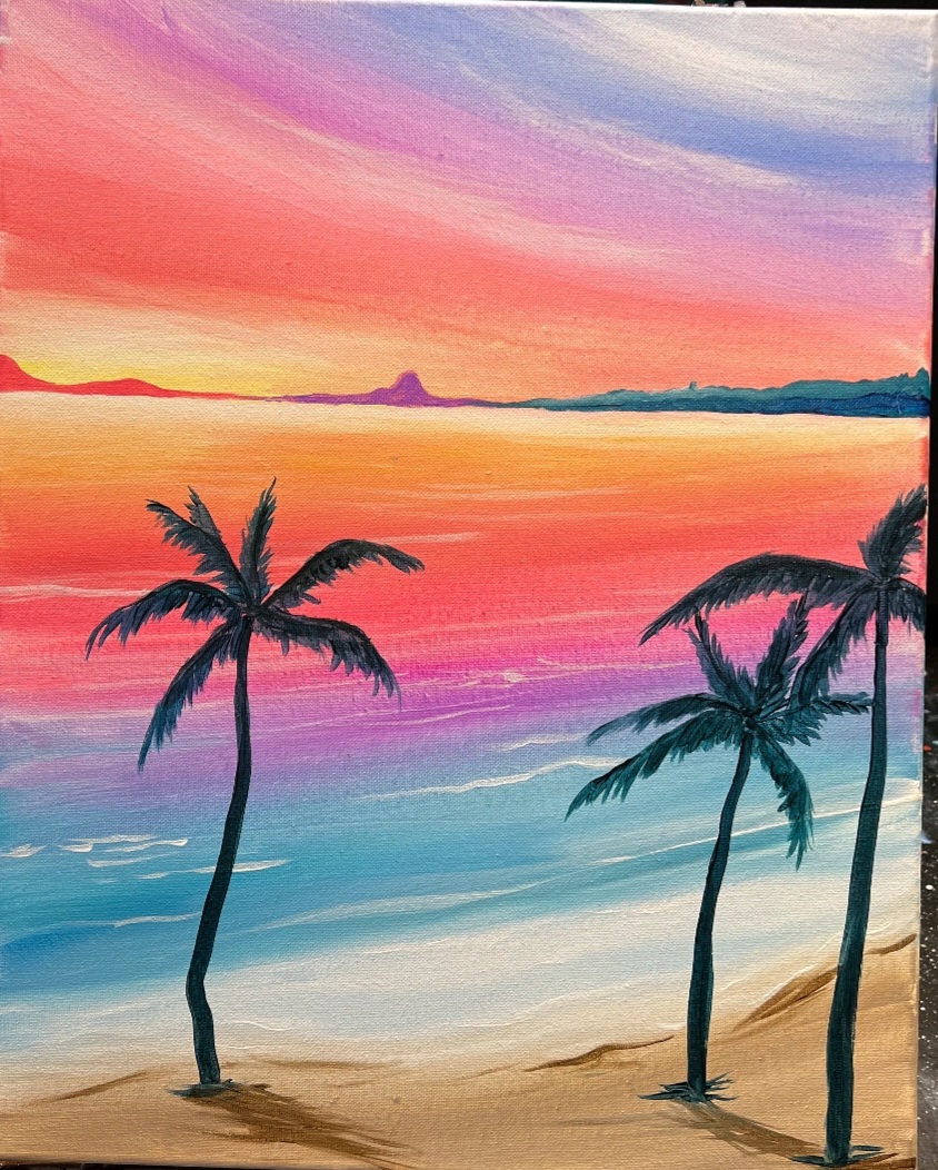 Paradise Getaway - Pinot's Palette Painting