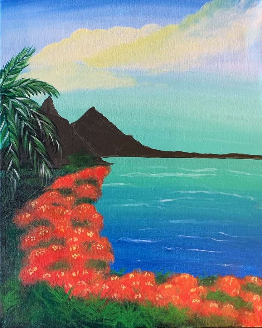 Paradise Path in Bloom - Pinot's Palette Painting