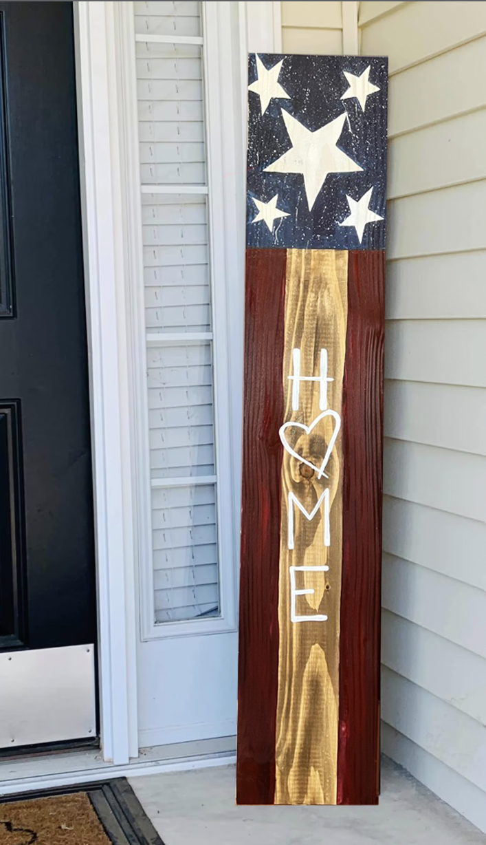 Patriotic Porch Leaner - Pinot's Palette Painting