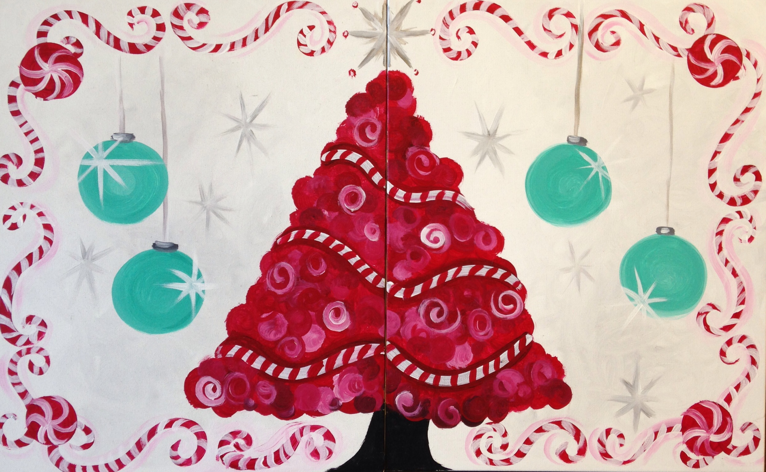 Peppermint Tree (Date Night) - Pinot's Palette Painting