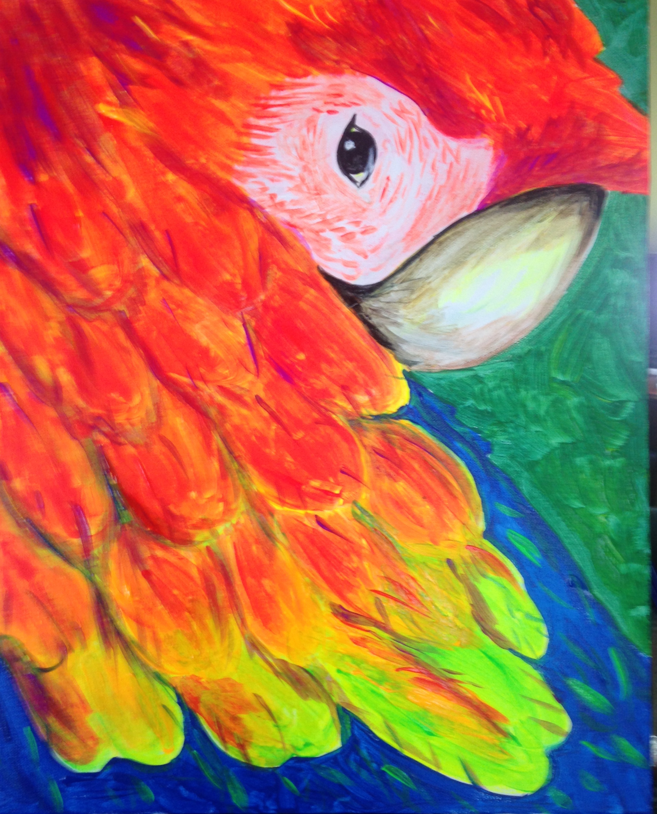 Pretty Parrot - Pinot's Palette Painting