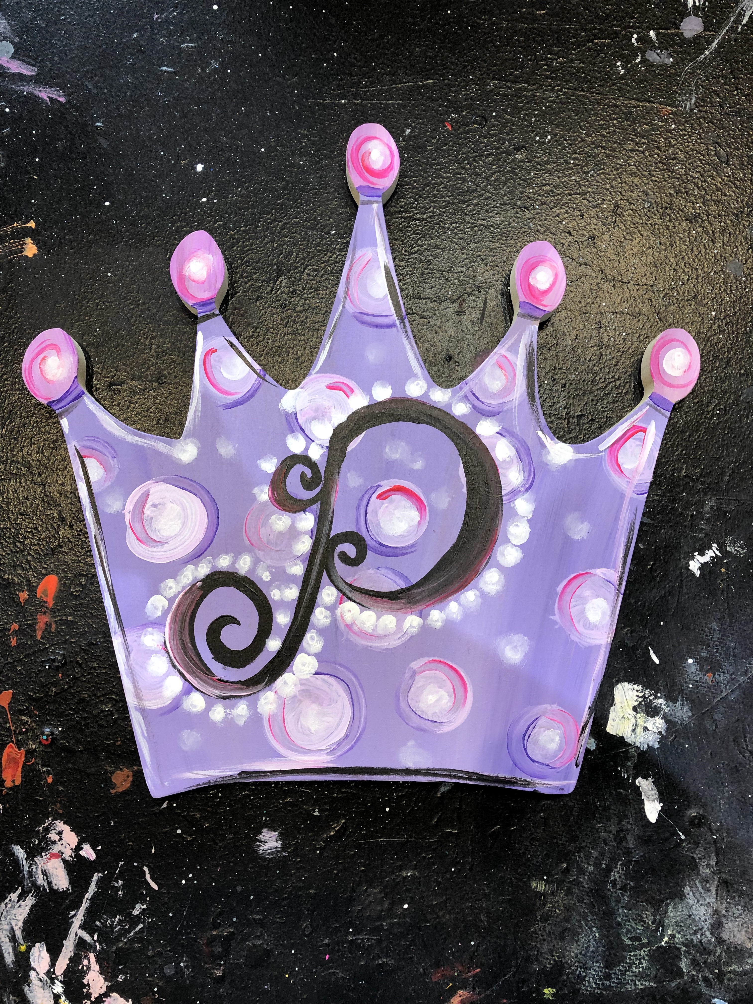 Princess Wooden Cut Out - Pinot's Palette Painting