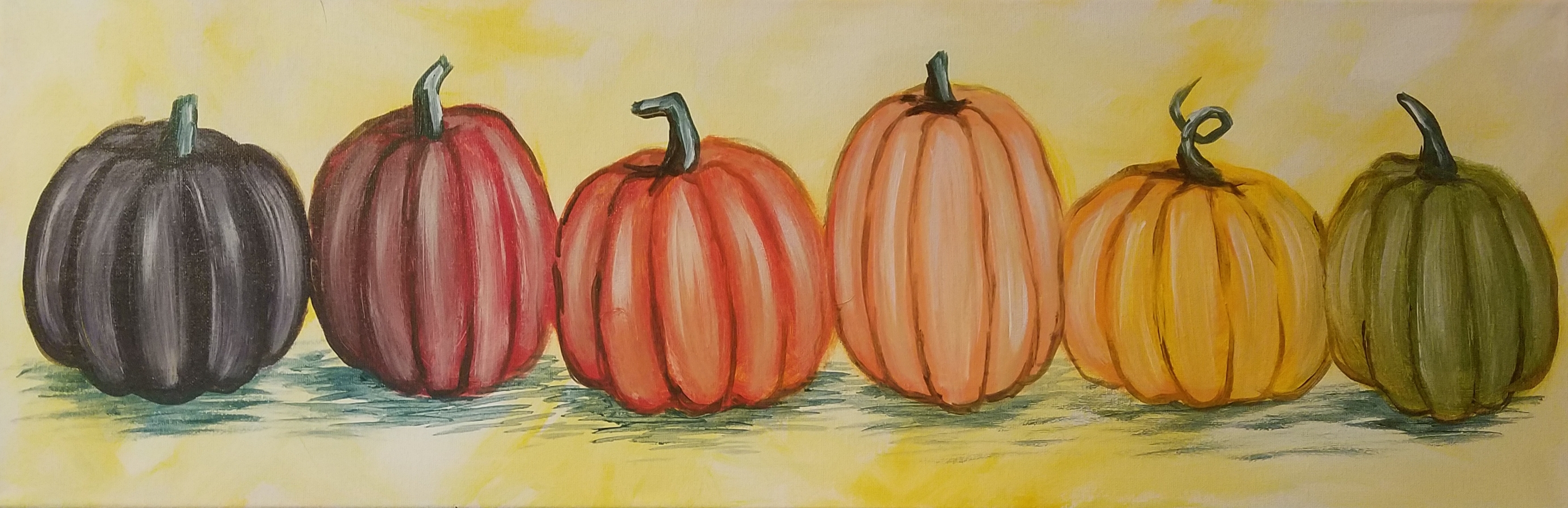 Prismatic Pumpkins - Pinot's Palette Painting