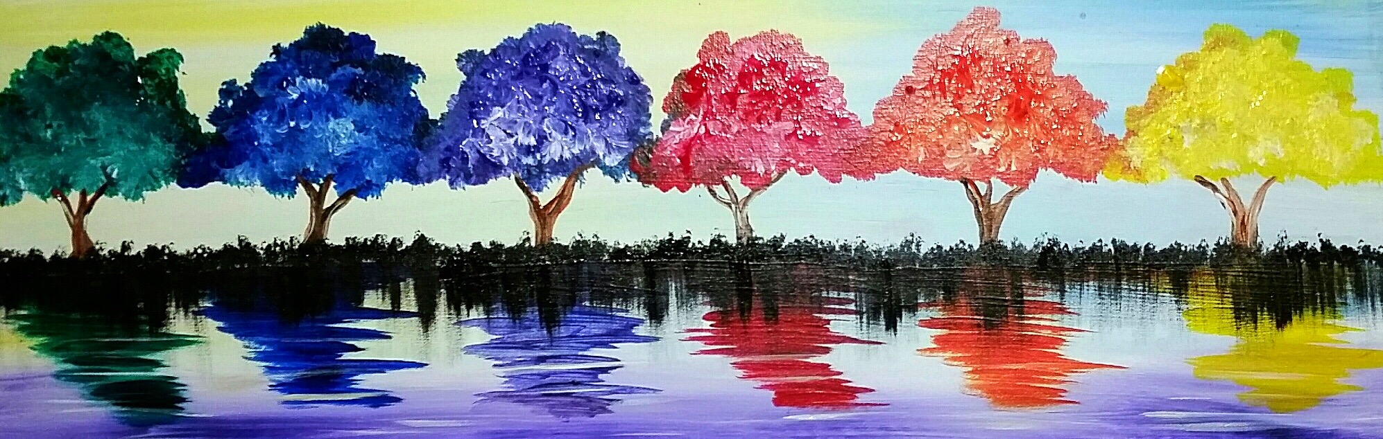 Prismatic Trees - Pinot's Palette Painting