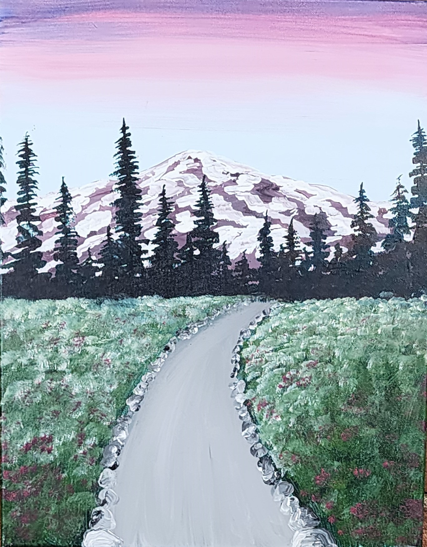Purple Mountain Path - Pinot's Palette Painting