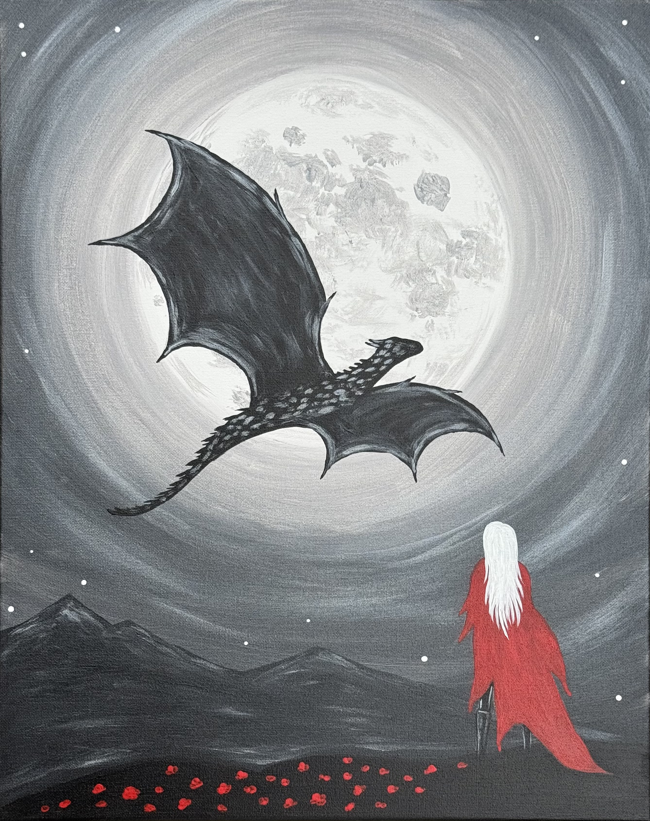 Queen of Shadows and Stars - Pinot's Palette Painting