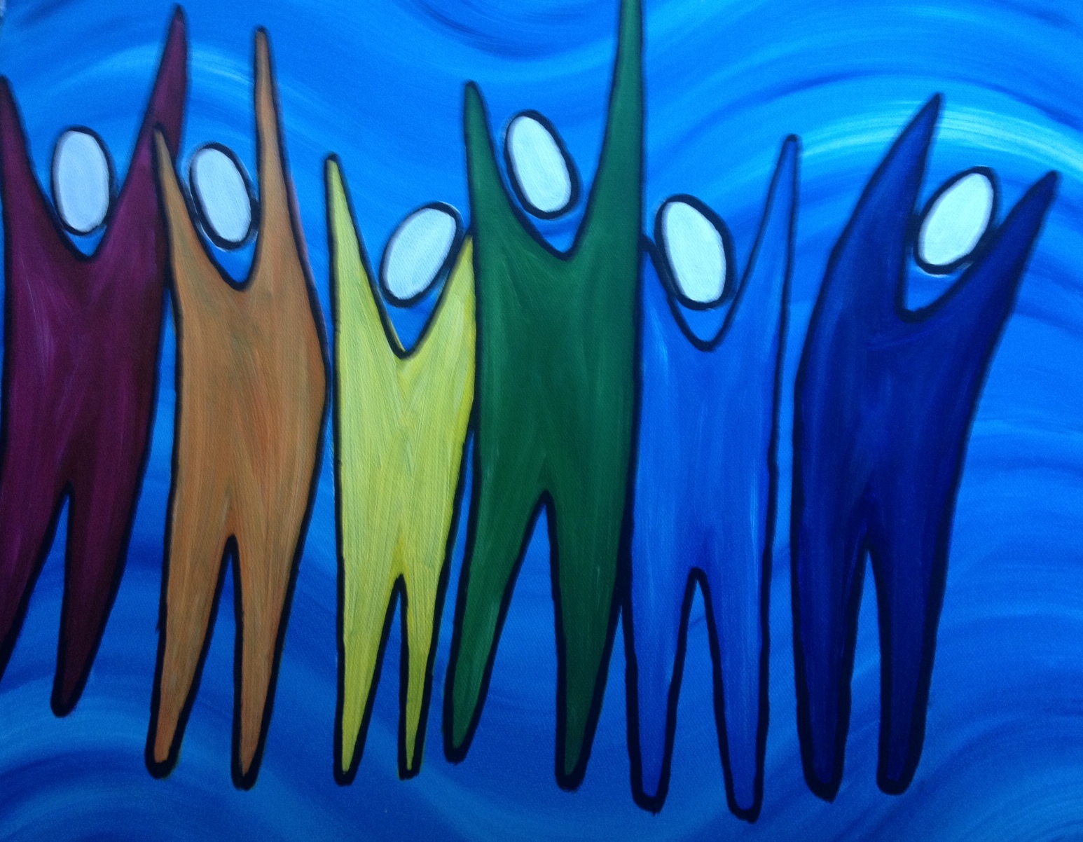 Rainbow People - Pinot's Palette Painting