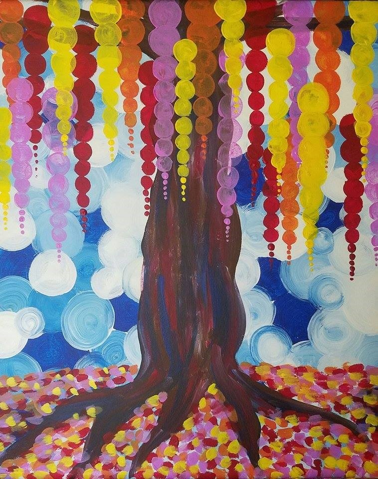 Rainbow Willow - Pinot's Palette Painting