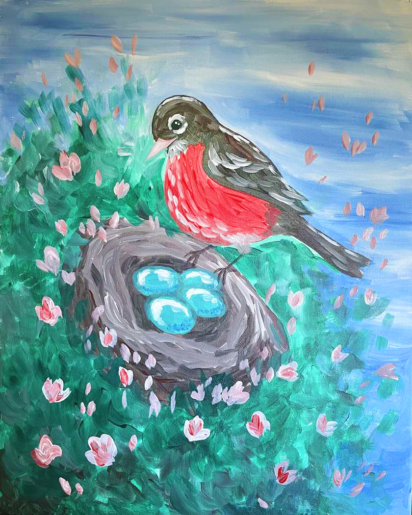 Robins Nest - Pinot's Palette Painting