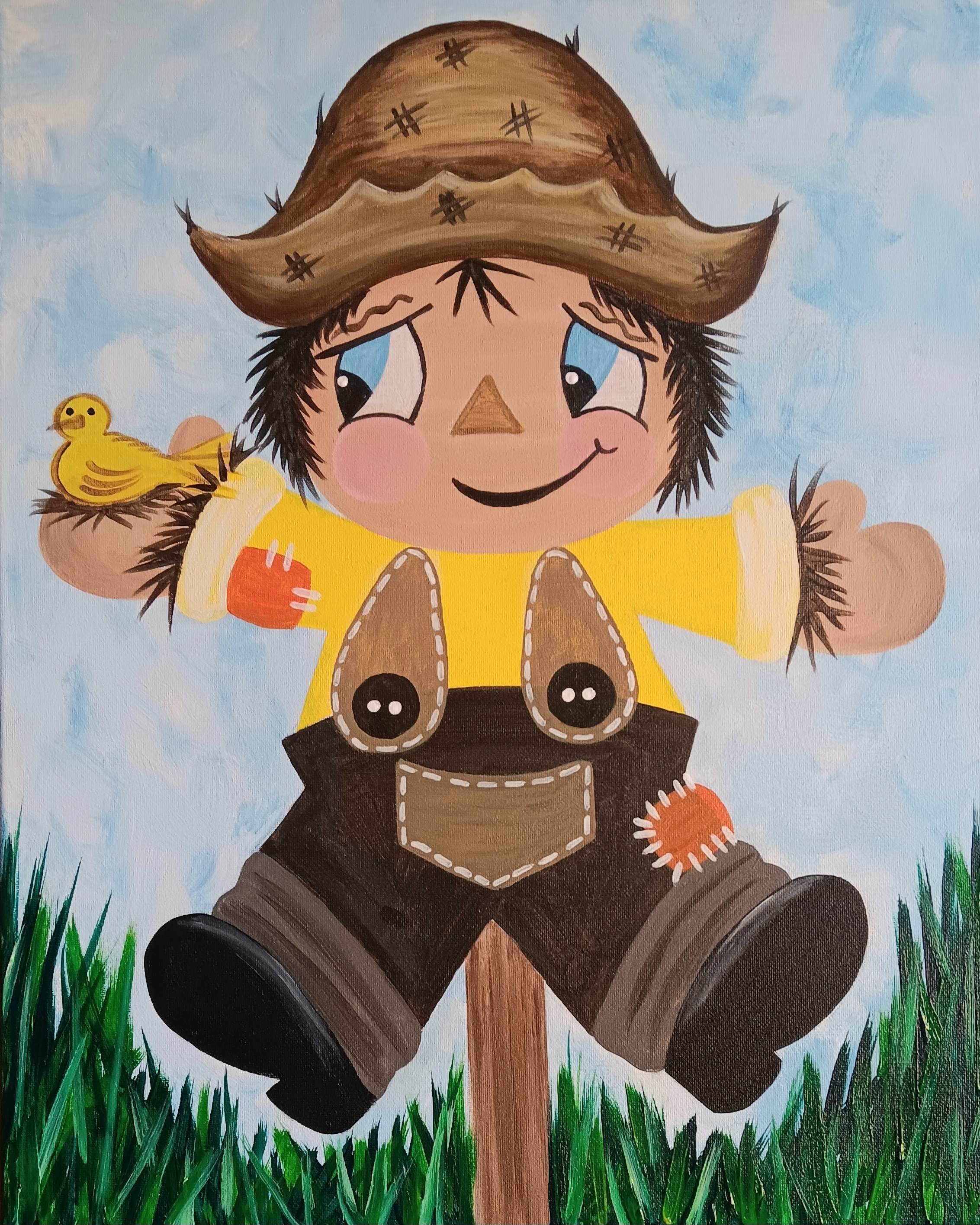 Sammy Scarecrow - Pinot's Palette Painting