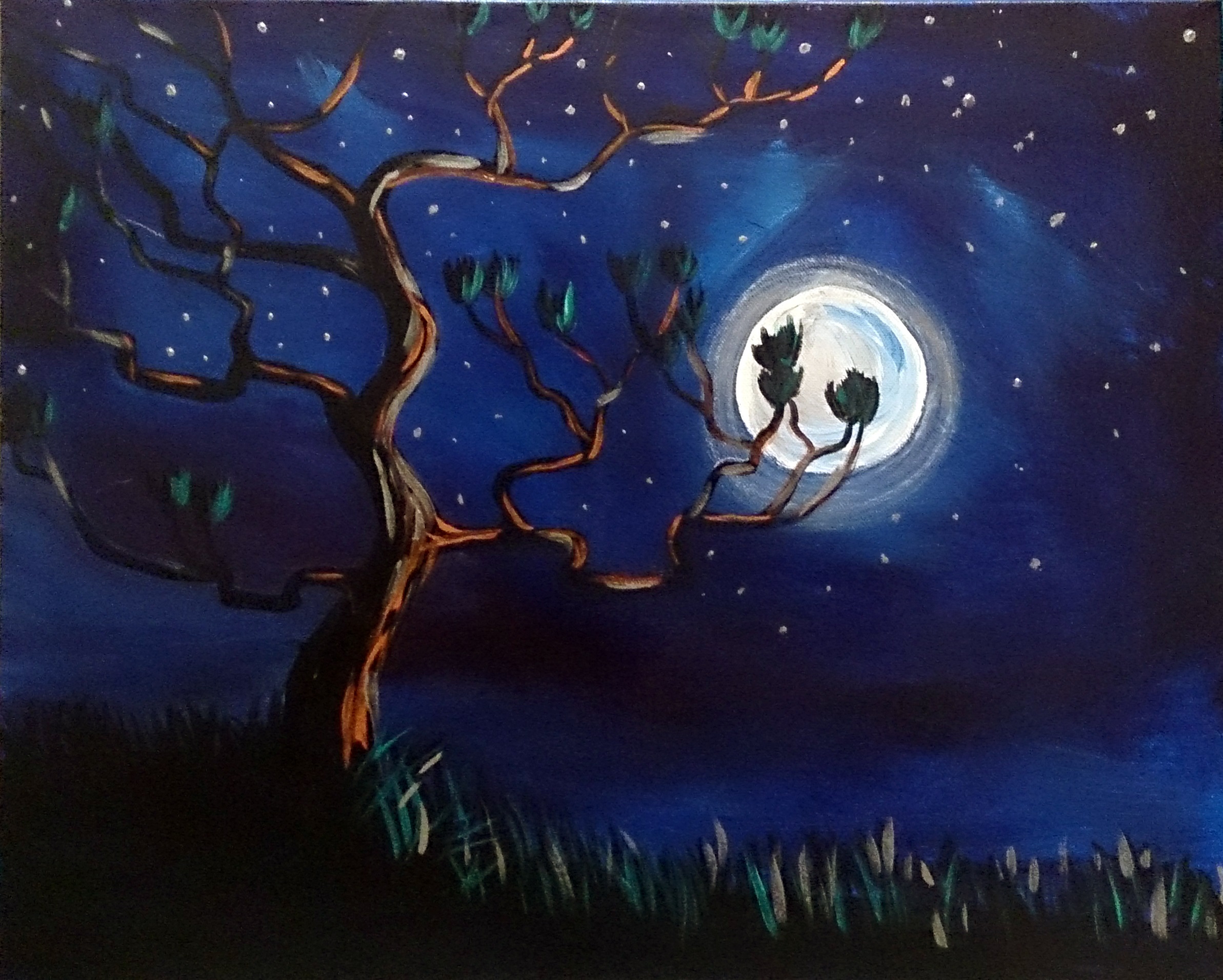 Sapphire Moonlight - Pinot's Palette Painting