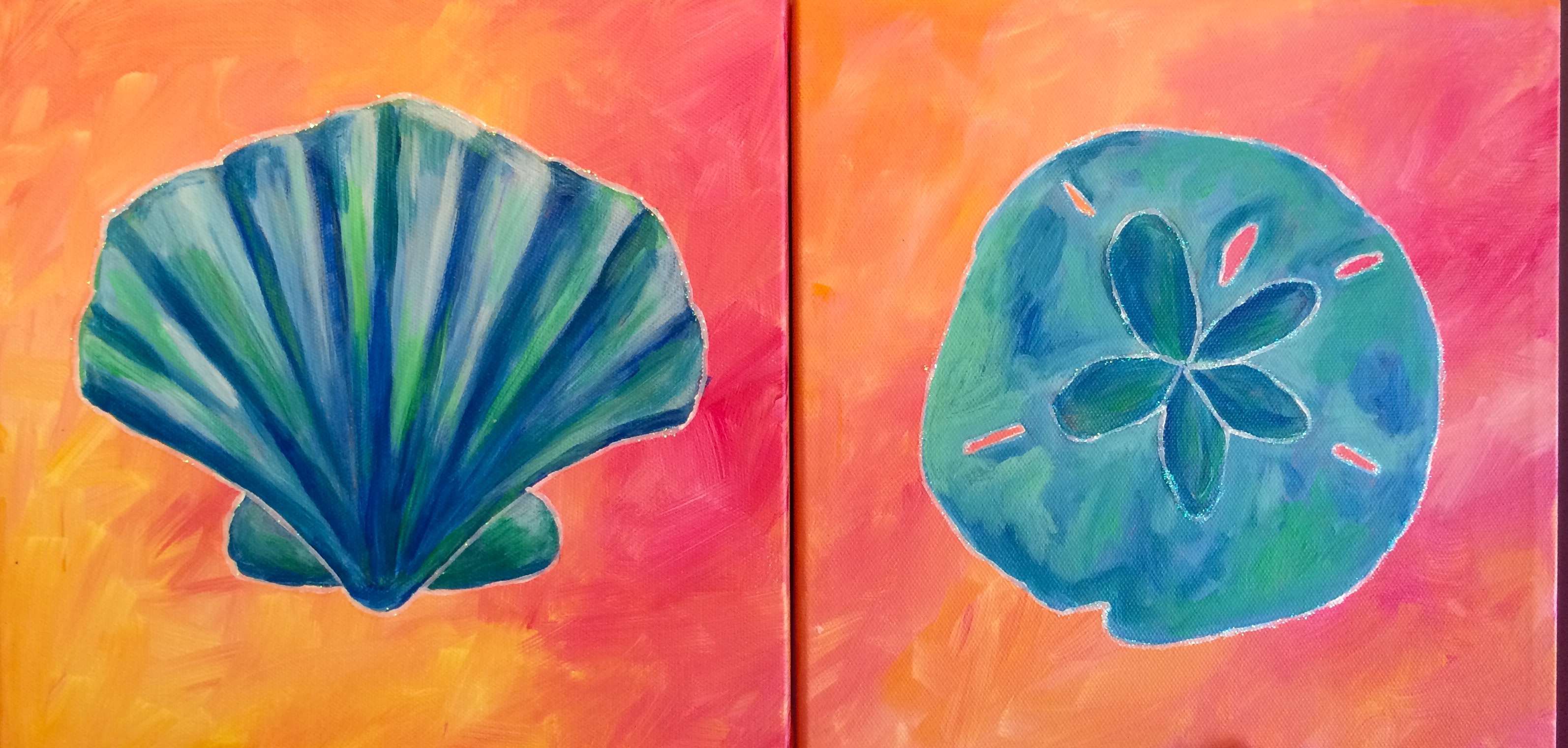 Seashell Duo - Pinot's Palette Painting