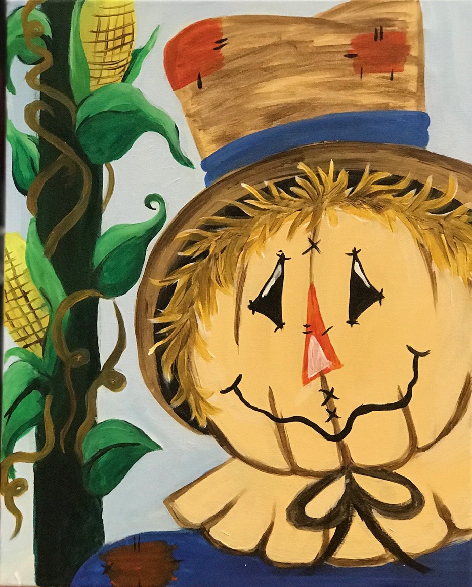 Smiling Scarecrow - Pinot's Palette Painting
