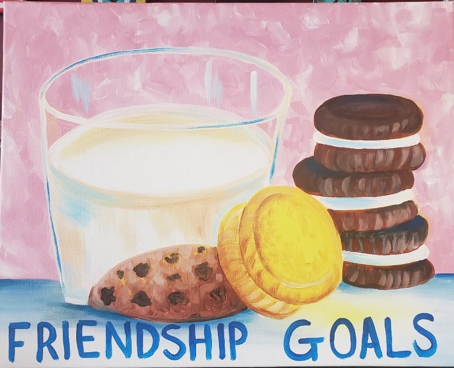 Snack Time - Pinot's Palette Painting