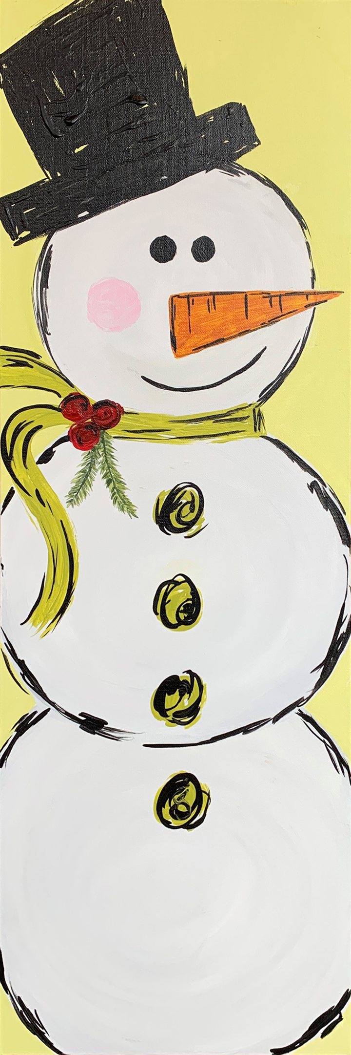 Snazzy Snowman - Pinot's Palette Painting