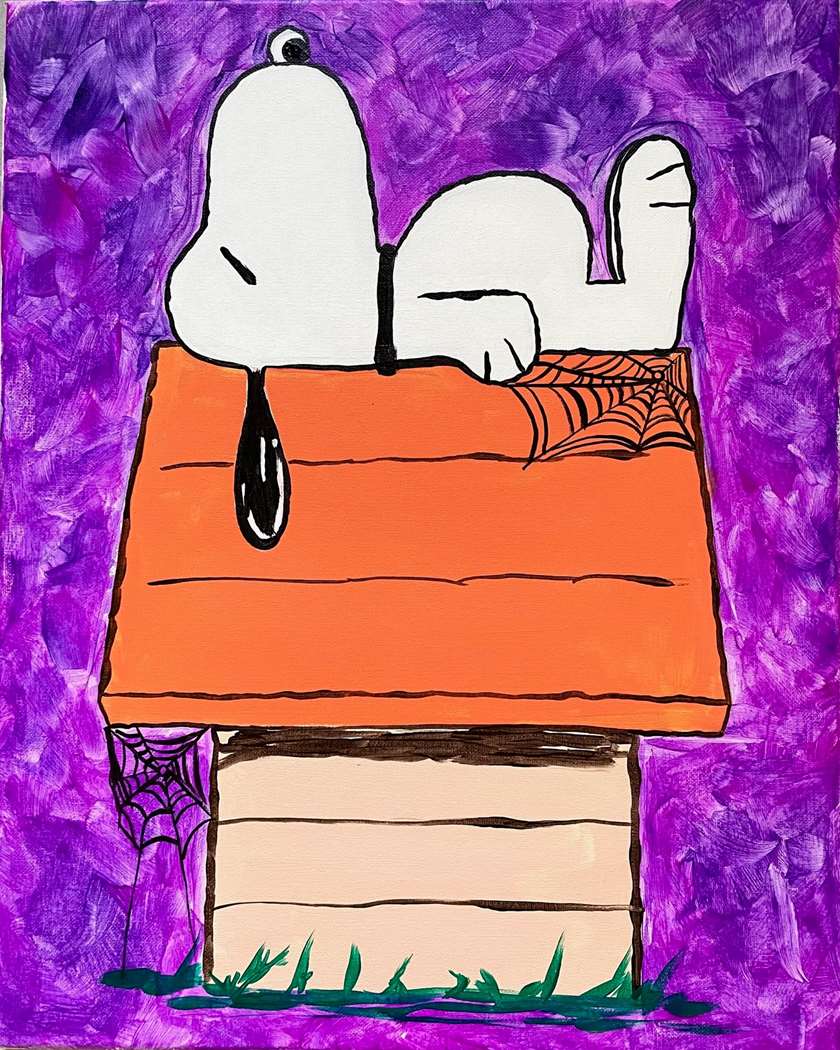 Snoopy Halloween Pinot s Palette Painting snoopy-halloween-pinot-s-palette-painting