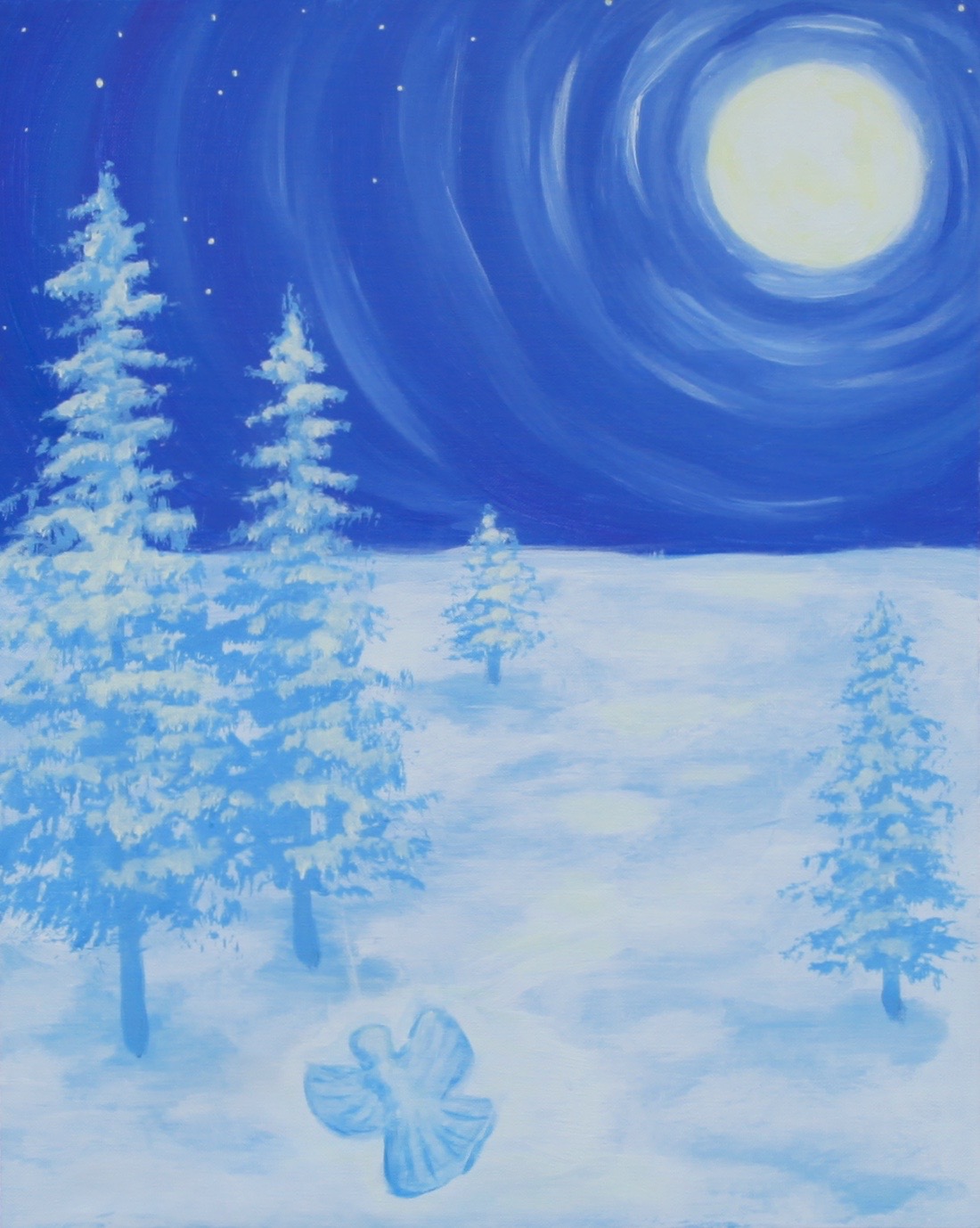 Snow Angel - Pinot's Palette Painting
