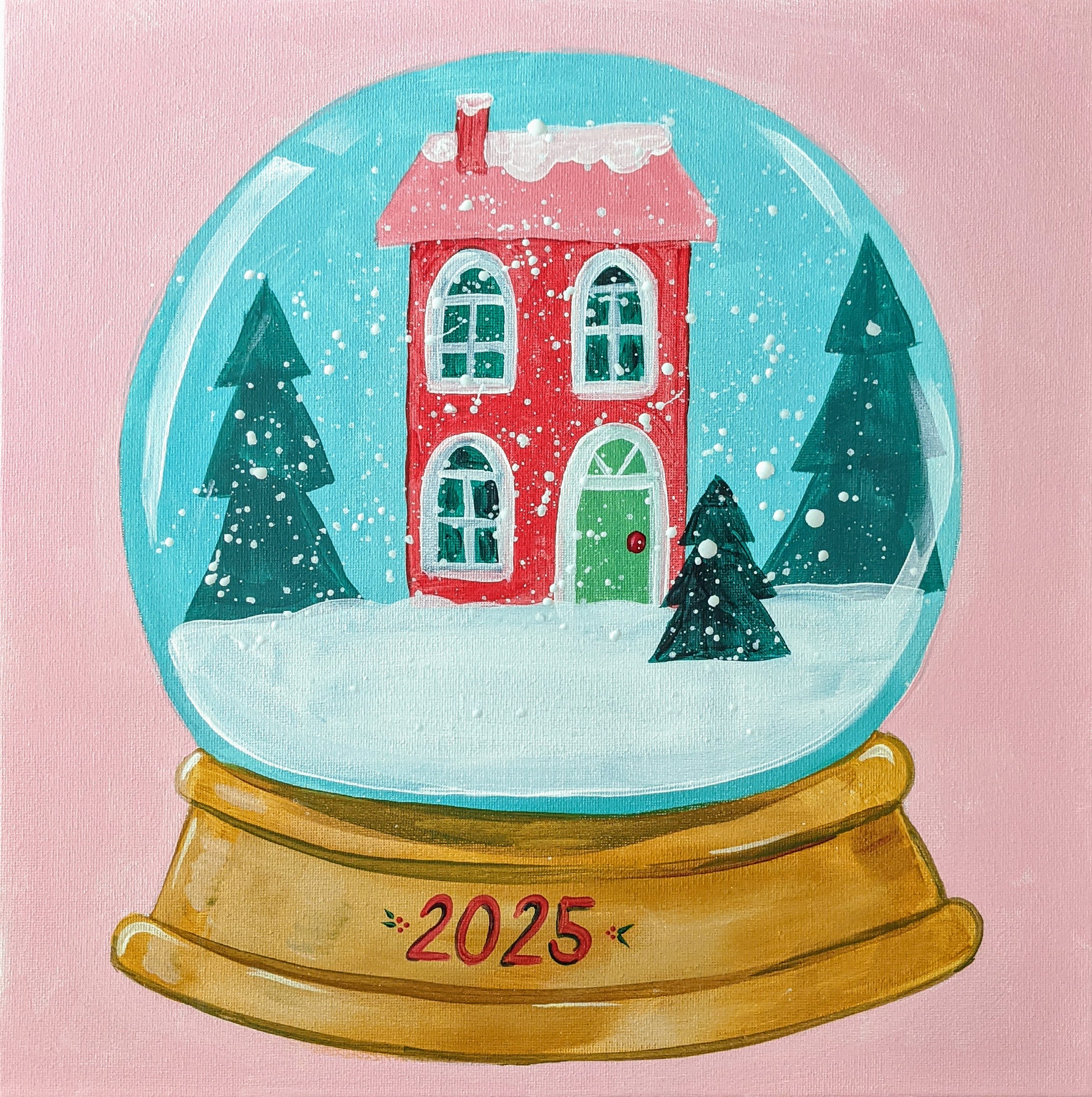 Snow Globe Memories - Pinot's Palette Painting