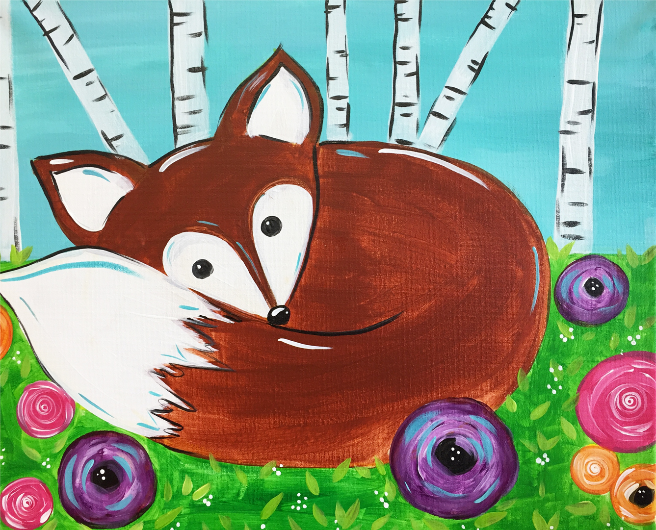 Spring Fox - Pinot's Palette Painting