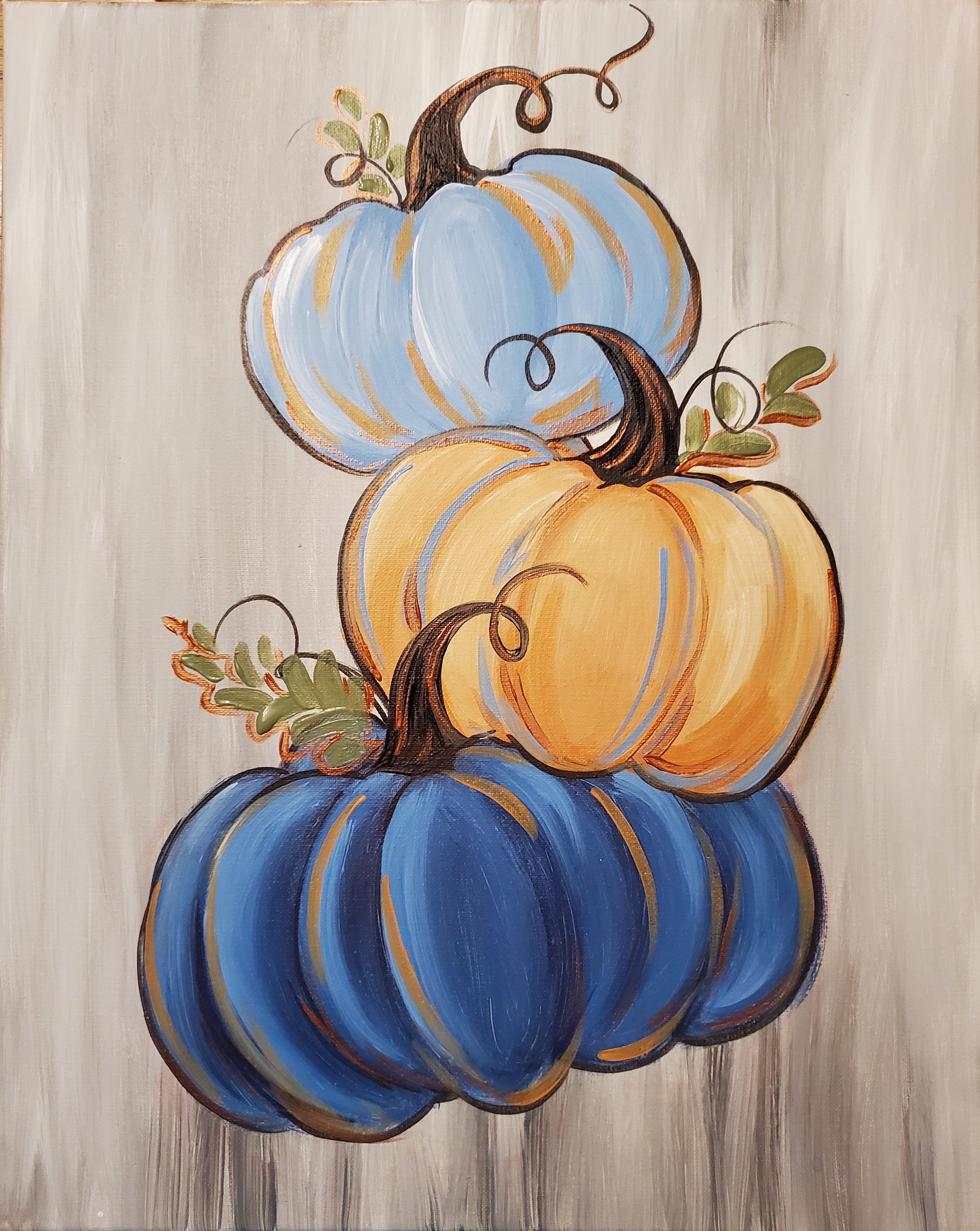 Stacking Pumpkins - Pinot's Palette Painting