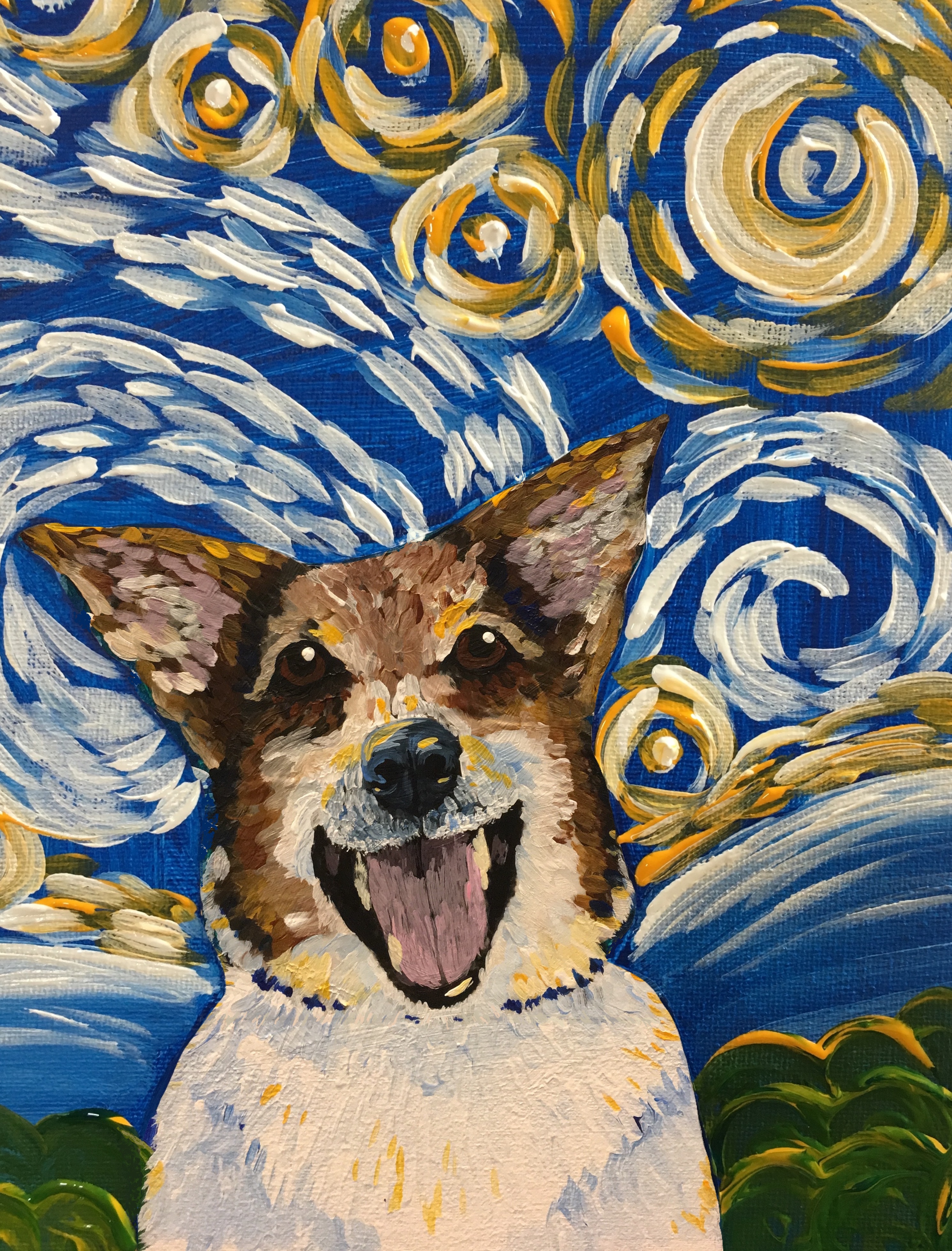 Starry Night Project Pet - Pinot's Palette Painting