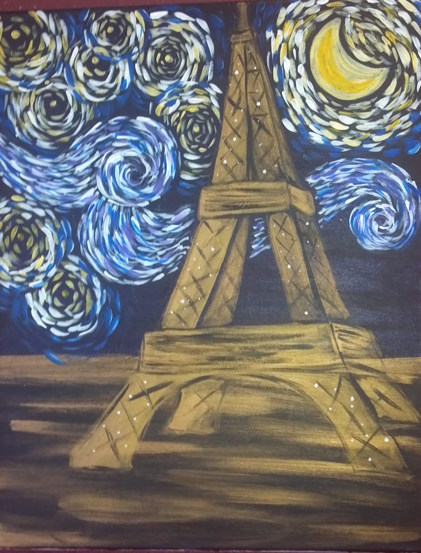 Starry Nights in Paris - Pinot's Palette Painting