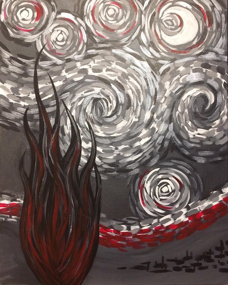 Starry Shades of Grey - Pinot's Palette Painting