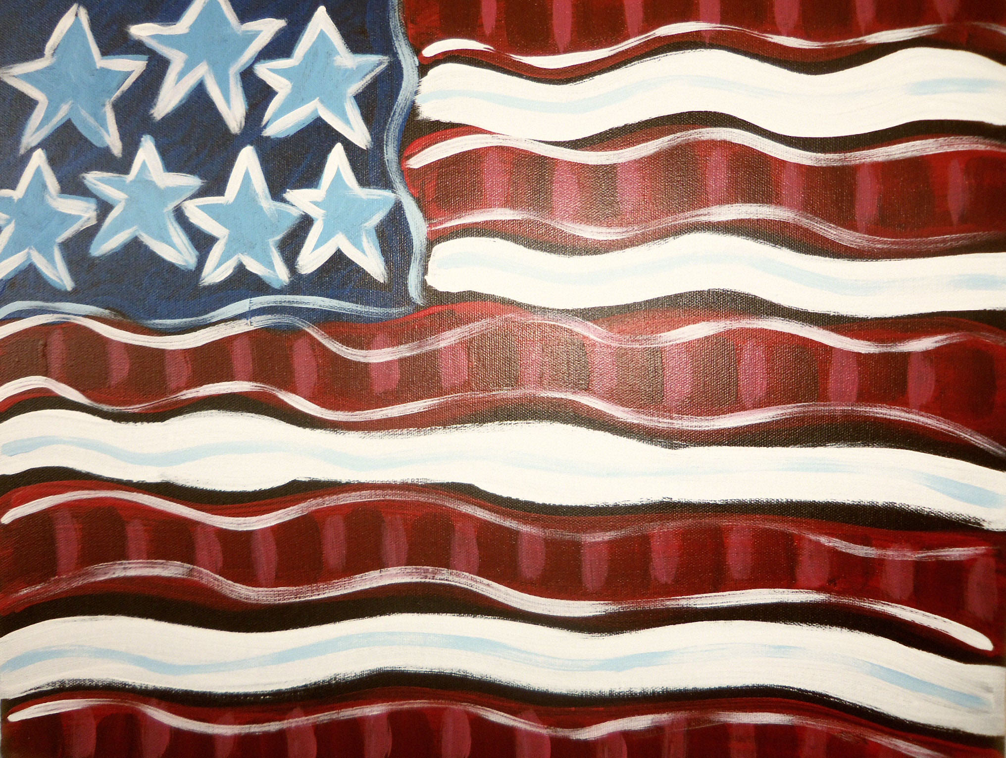 Stars and Stripes - Pinot's Palette Painting