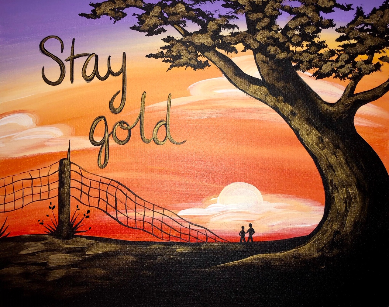 Stay Gold - Pinot's Palette Painting