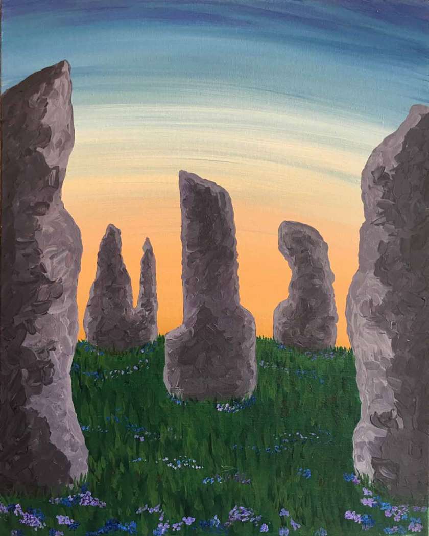 Stones of Time - Pinot's Palette Painting