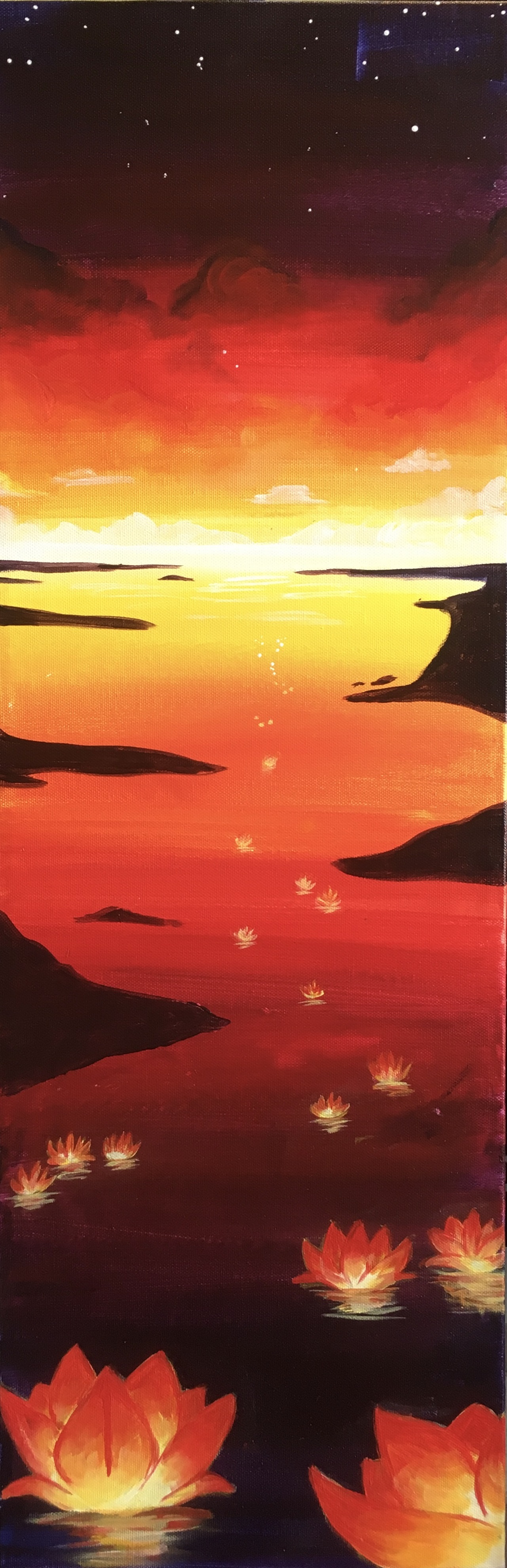 Sunset Lanterns - Pinot's Palette Painting