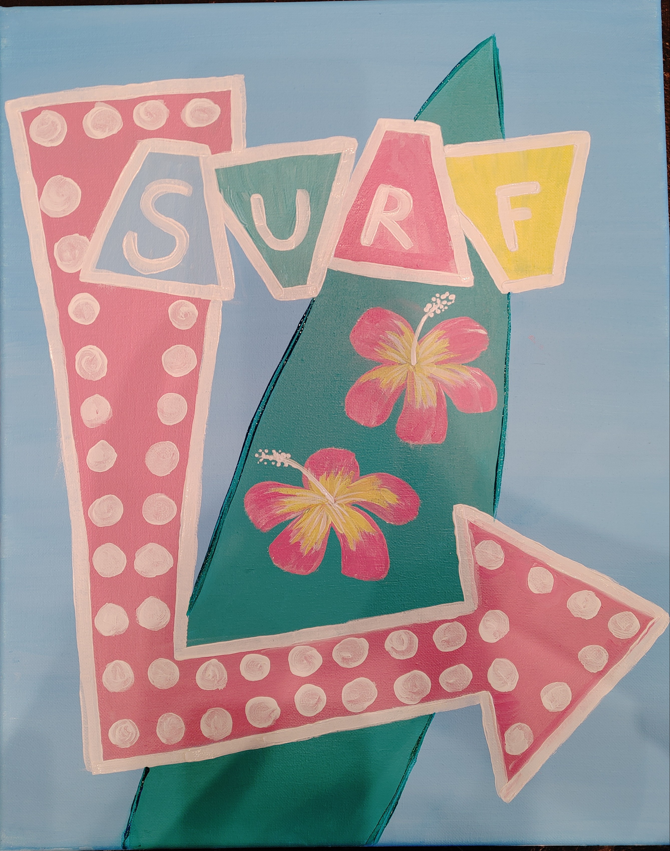 Surf Sign - Pinot's Palette Painting
