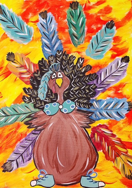 Tacky Turkey! - Pinot's Palette Painting