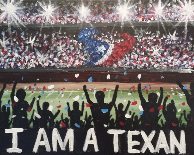 Texans Crowd - Pinot's Palette Painting