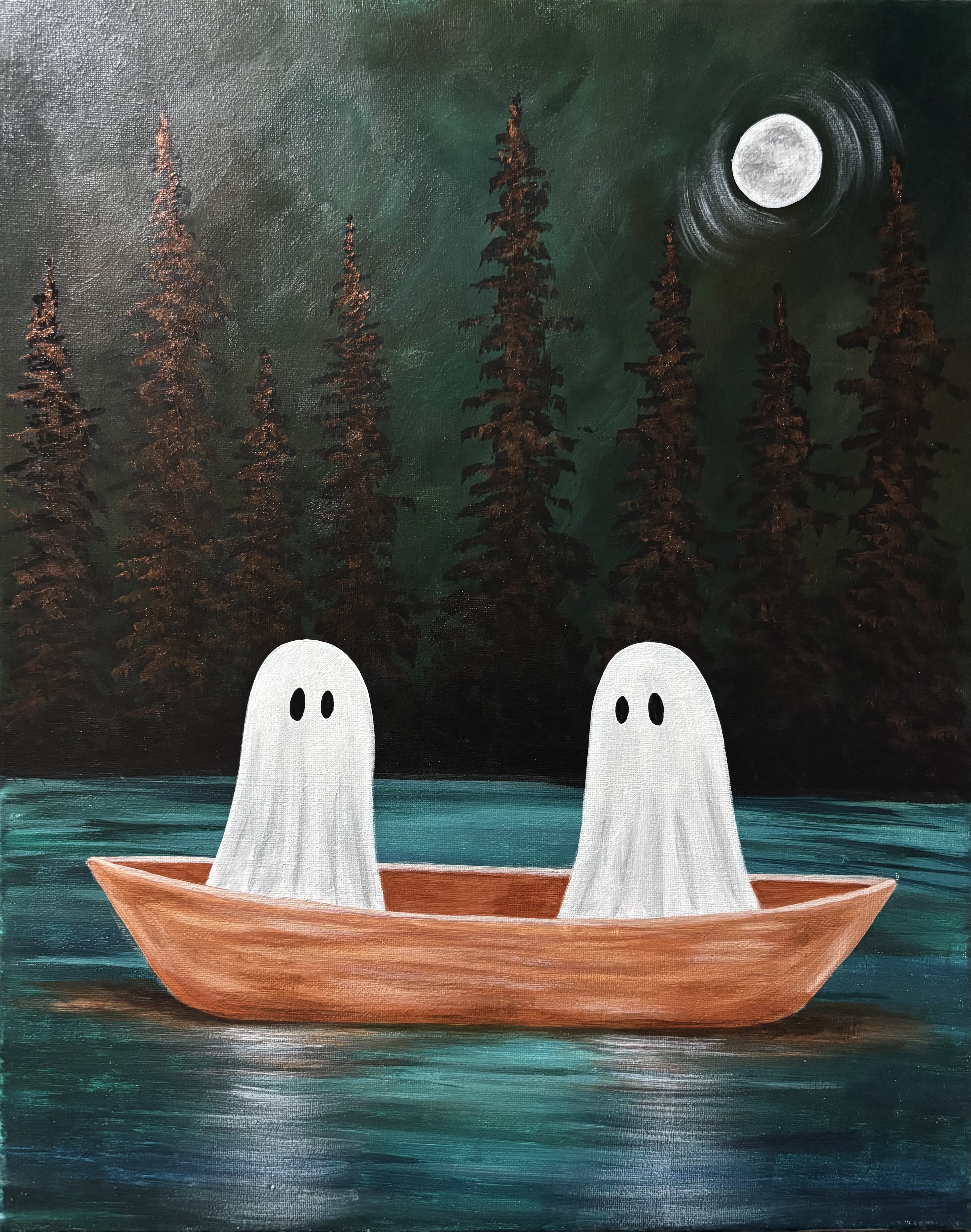 The Boo Canoe - Pinot's Palette Painting