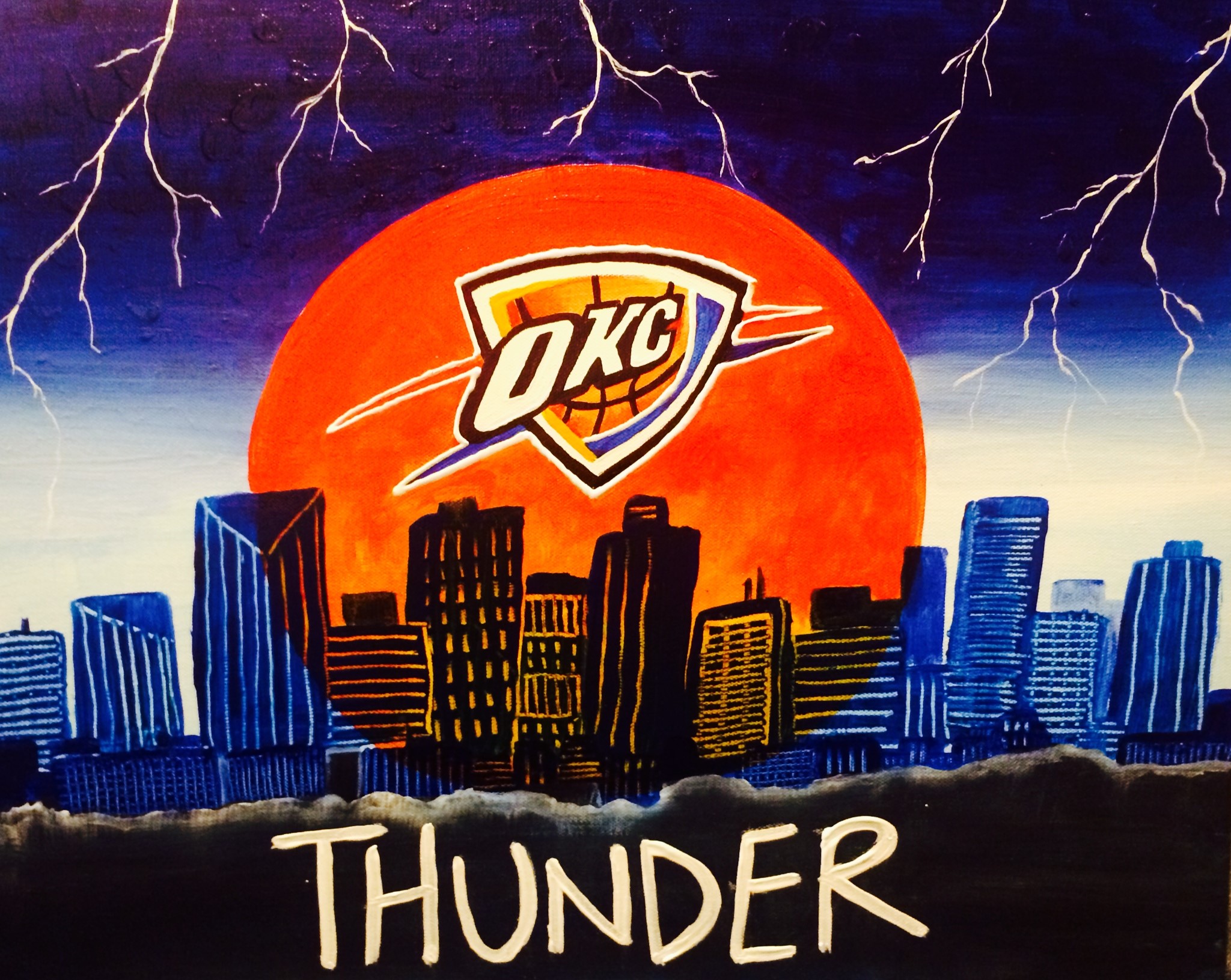 Thunder Night - Pinot's Palette Painting