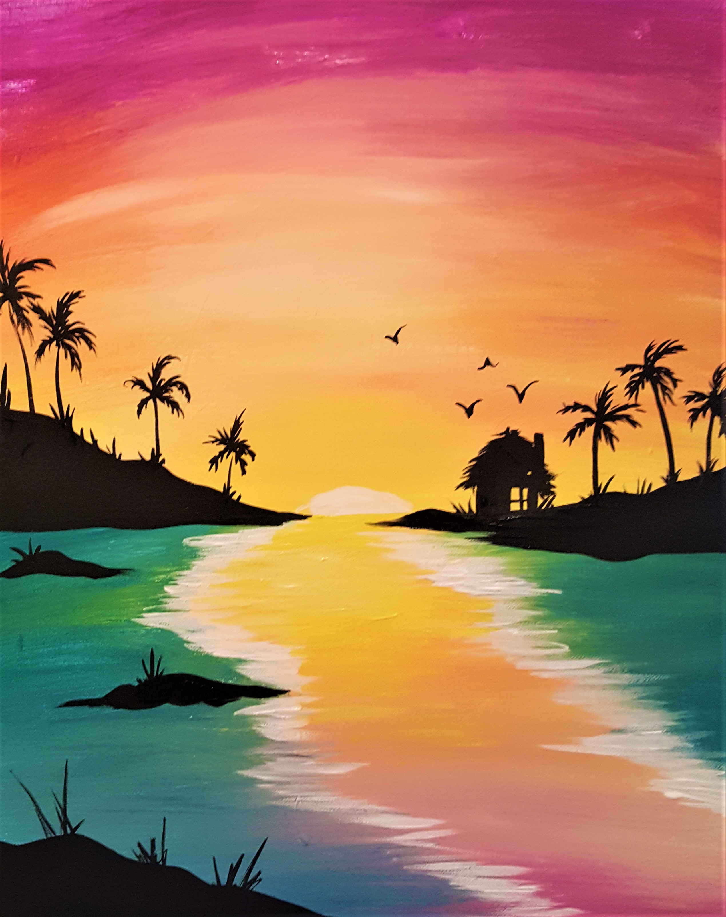 To The Playa - Pinot's Palette Painting