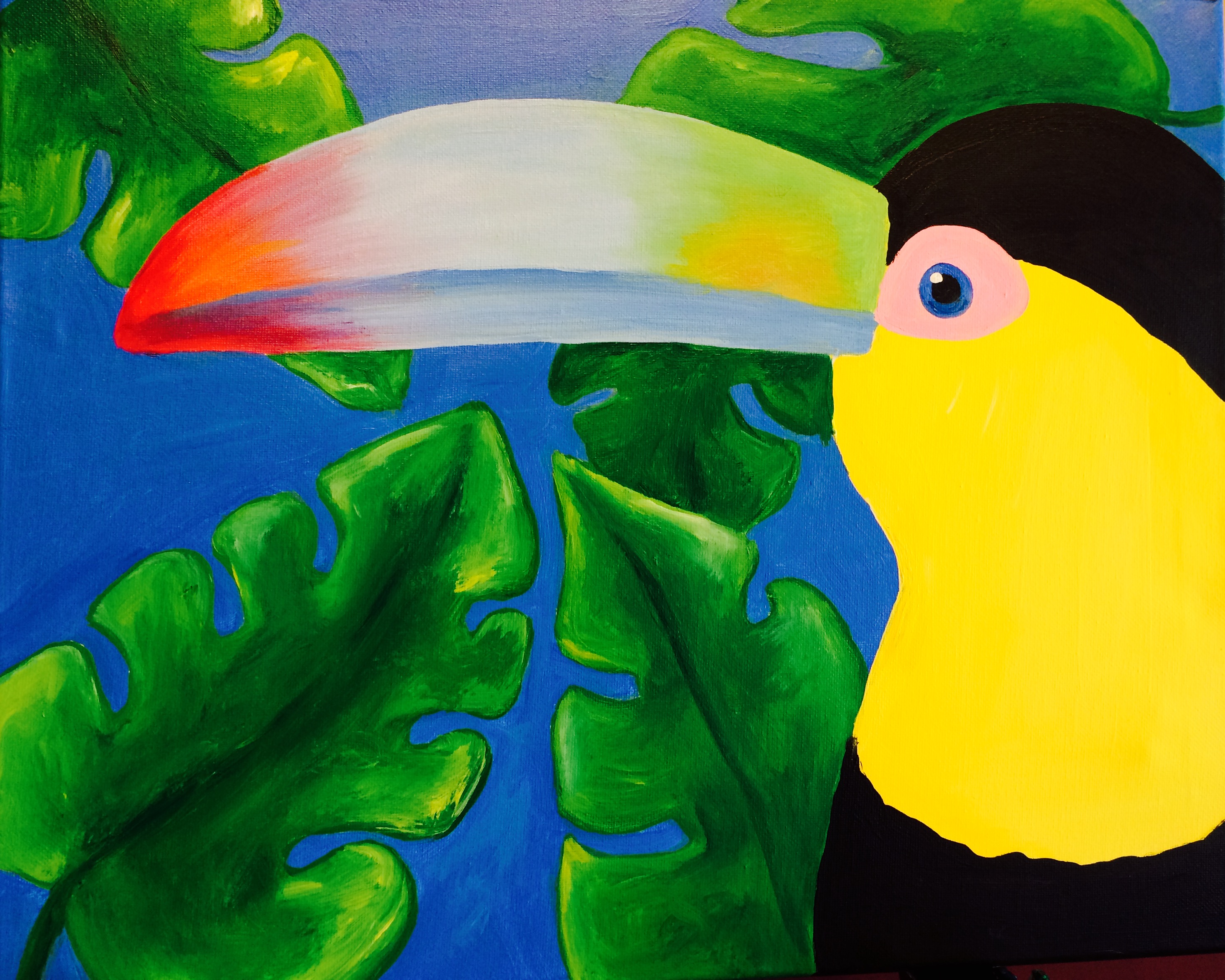 Toucan's Rainforest - Pinot's Palette Painting